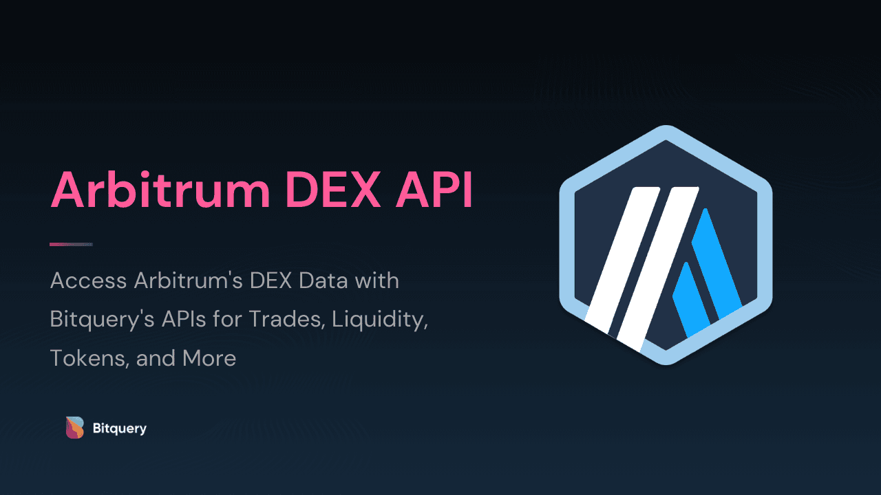 DEX API - Real Time Token Price, Liquidity, OHLC data - Bitquery