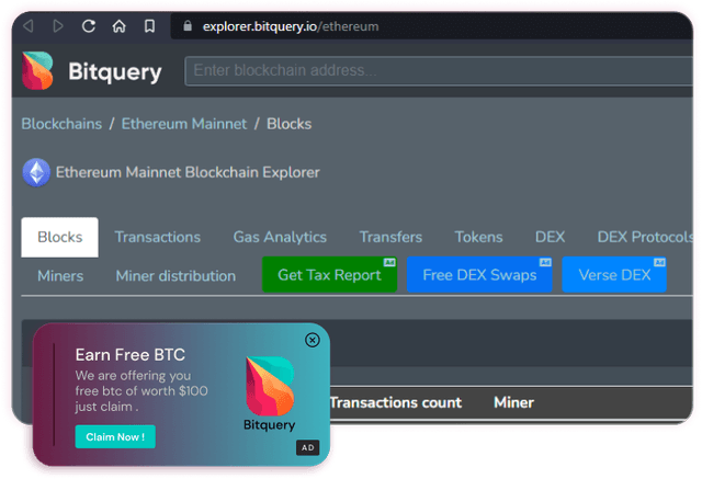 Blockchain Explorer Bitquery 