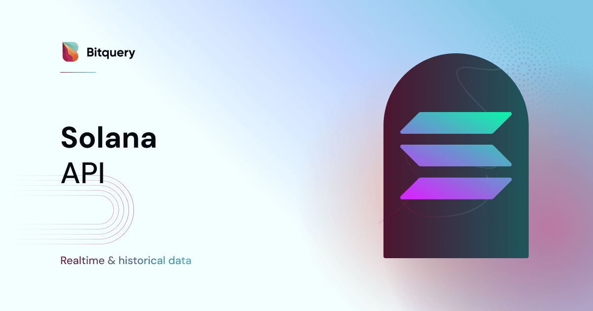 Solana API — DEX Trades, Tokens & NFTs - Bitquery
